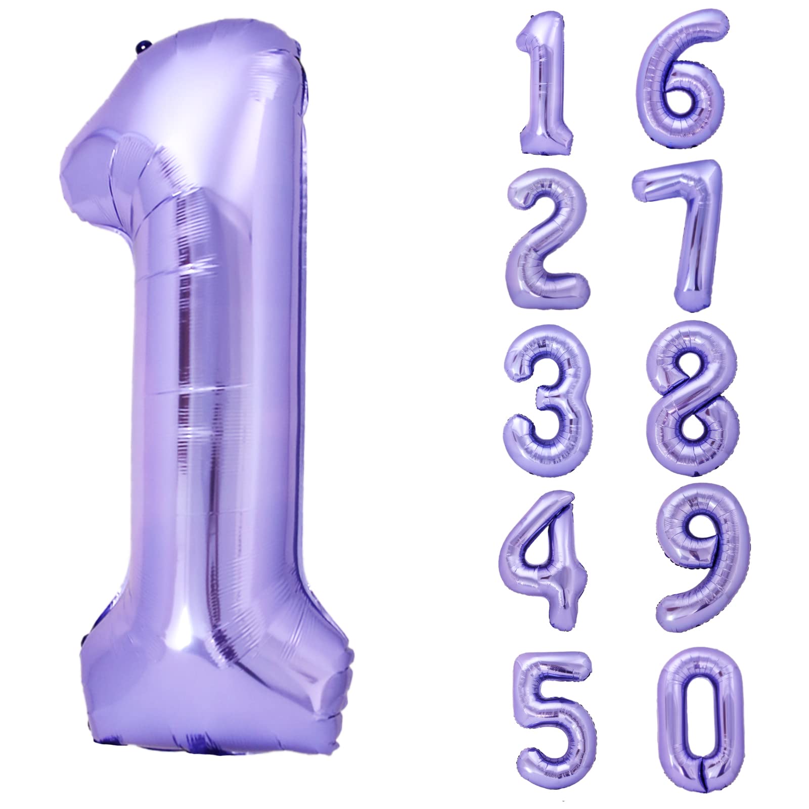 Amazon.com: 40 Inch Giant Purple Number 1 Balloon, Helium Mylar Foil ...