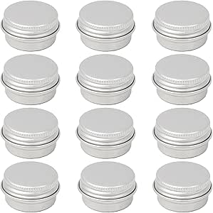 Amazon.com: 12 Pack 0.17oz Metal Tins with Lids, Aluminum Can 5ml Salve ...
