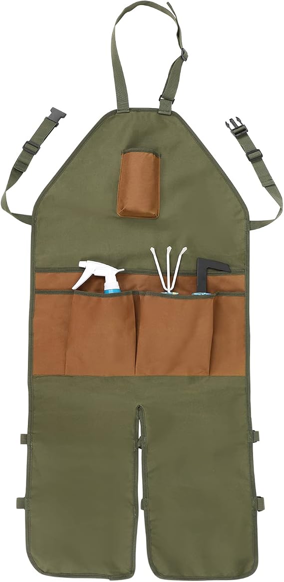 CestMall Gardening Aprons, Oxford Cloth Split Leg Apron with Multiple ...
