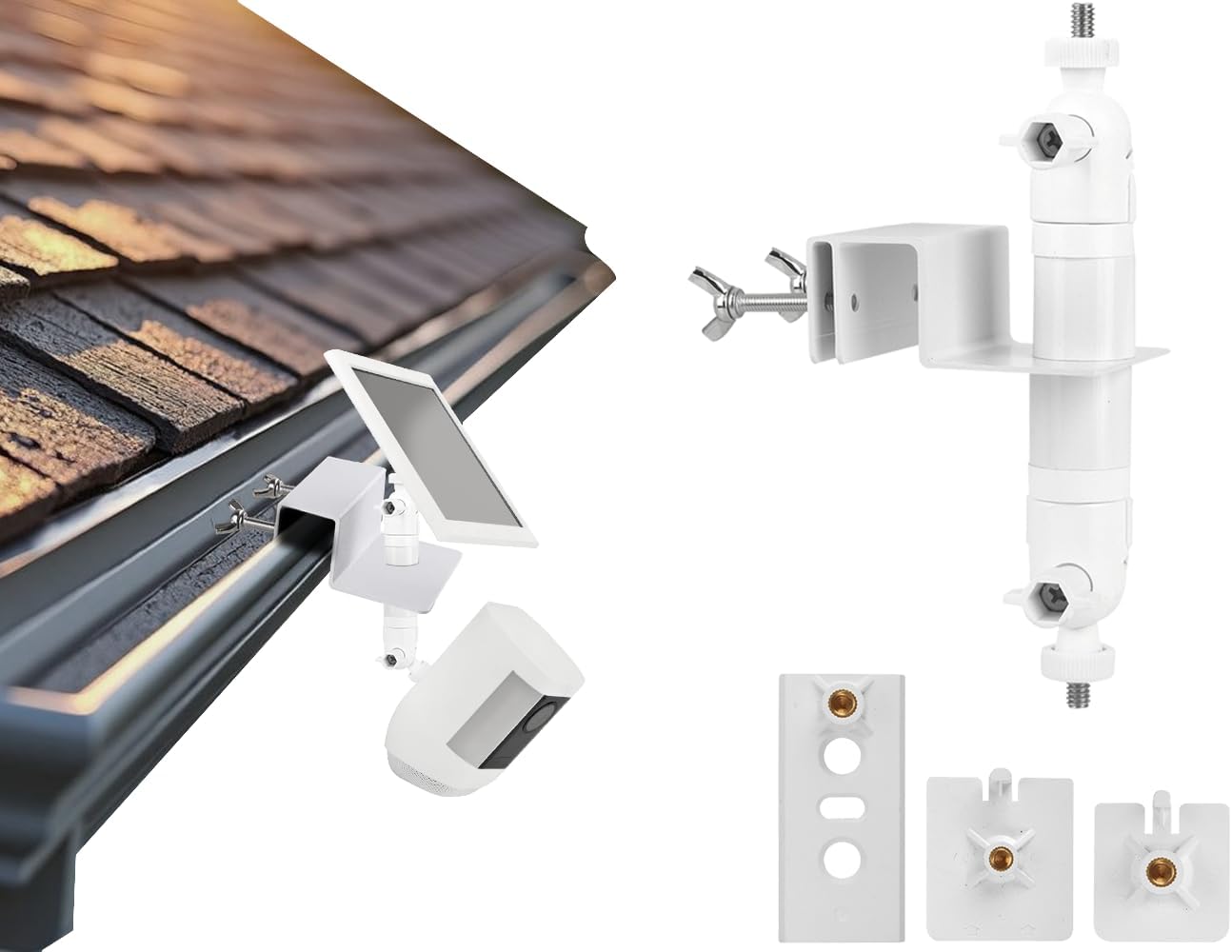 Amazon.com: LOOKZOZO 2-in-1 Gutter Mount for Solar Panels and Cameras ...