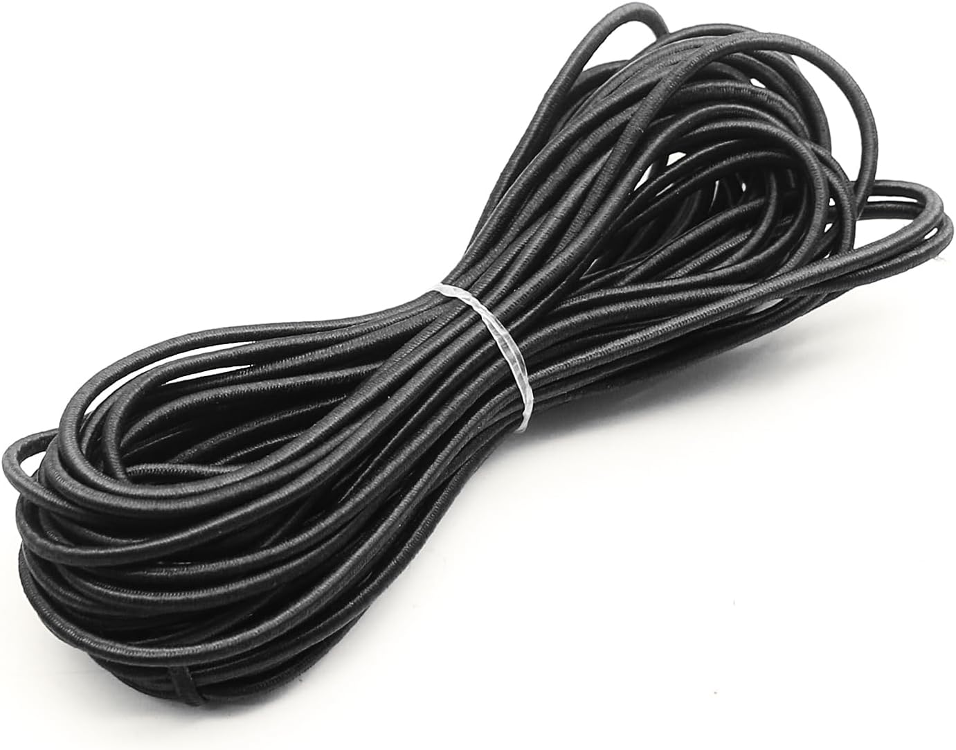 1/8 Inch Black Bungee Cord, 40 Feet Heavy Duty Elastic Shock Cord Nylon ...