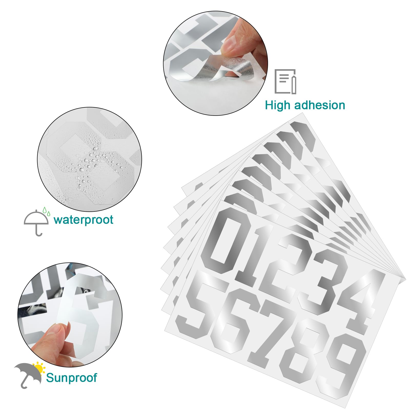 Snapklik.com : TaoBary 8 Sheets Mailbox Numbers Stickers Waterproof ...