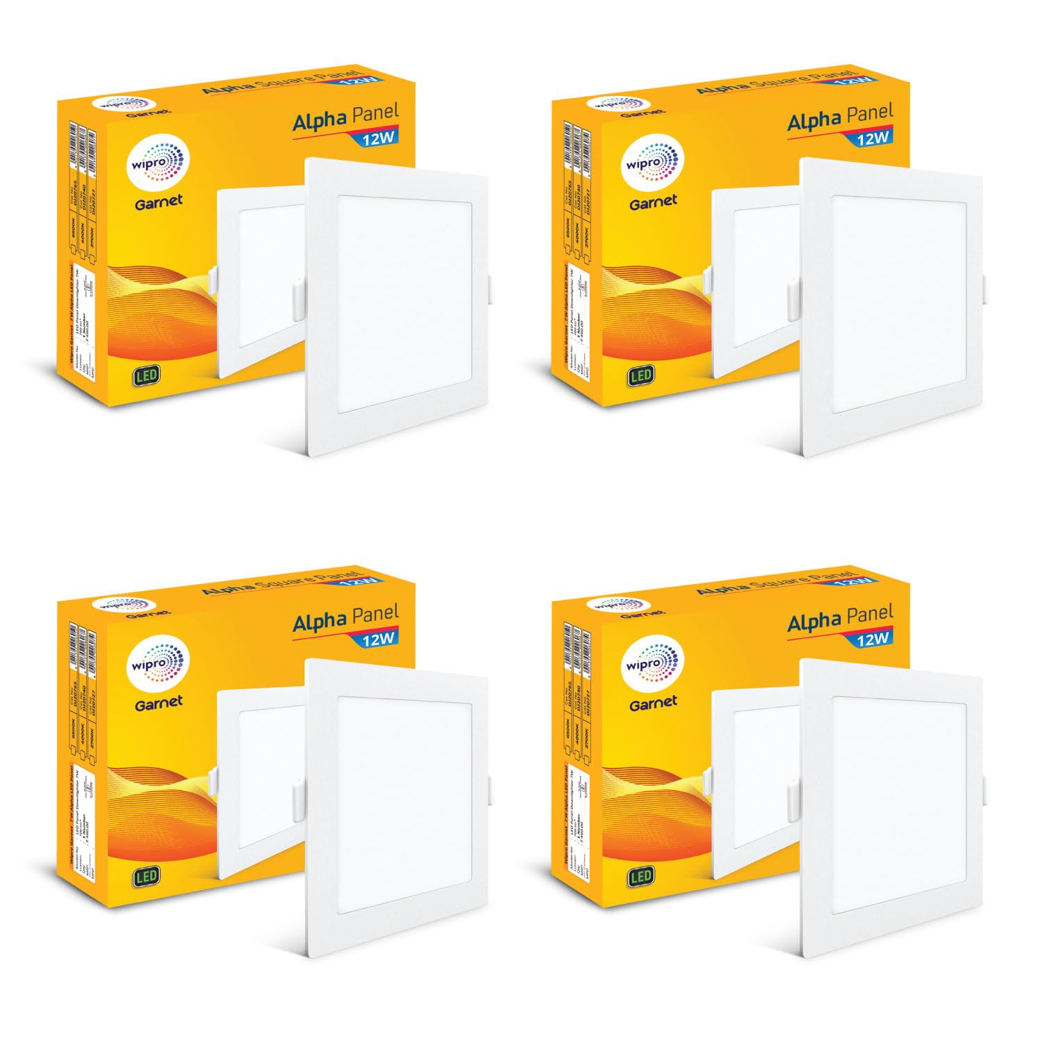 Buy wipro Garnet 12W Square LED Alpha Panel | Neutral White Light ...