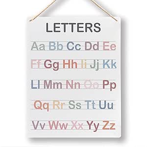 Amazon.com: Boho Classroom Decor, Alphabet ABC Educational Wood Signs ...