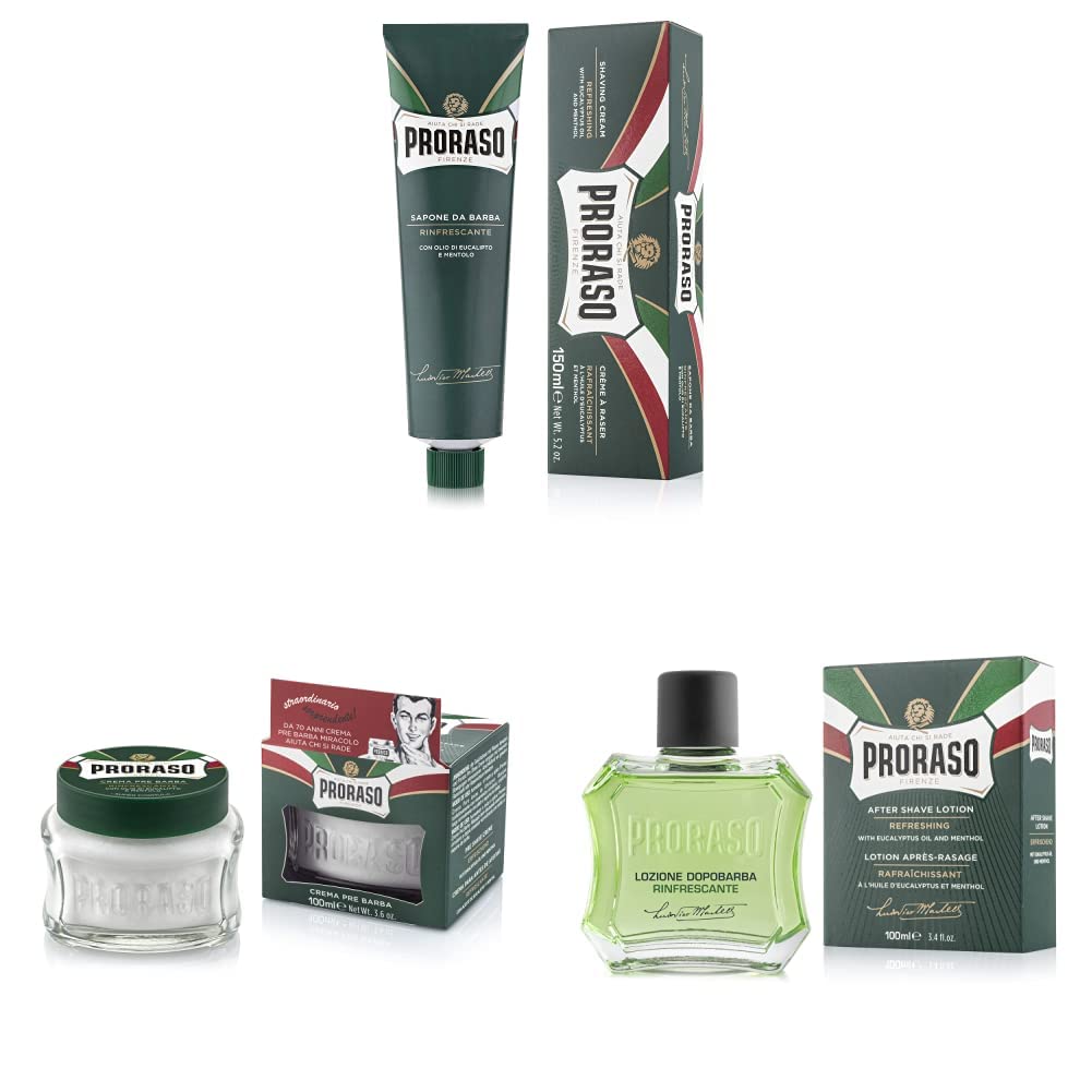 Amazon.com: Proraso Refresh Shaving Kit, Refreshing and Toning with ...