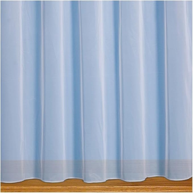 John Aird Denise Plain Net Curtains With Weighted Base & Rod Slot ...