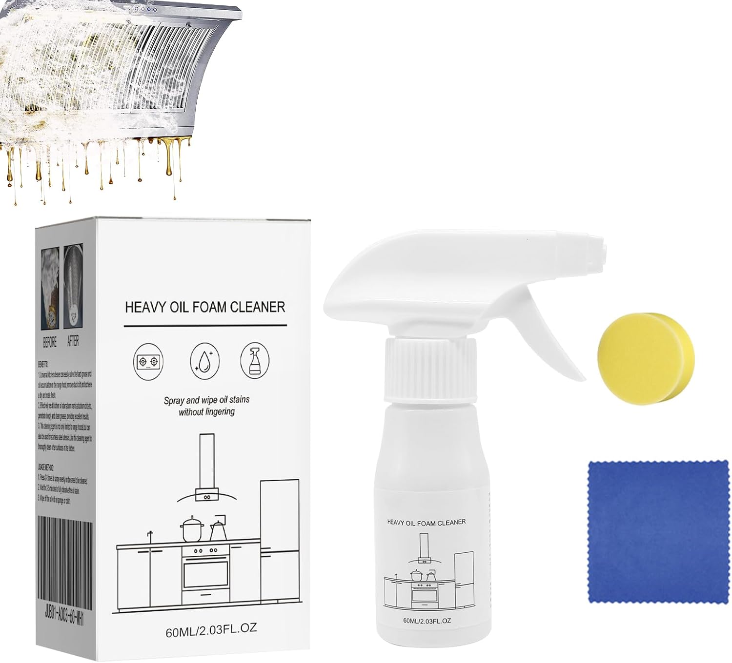 Amazon.com: Heavy Duty Foam Cleaner, Splash Spray Tablets & Spray ...