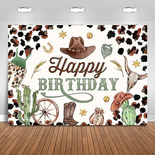 Amazon.com : ADOFUN Wild West Western Cowboy Birthday Backdrop 7x5Ft ...