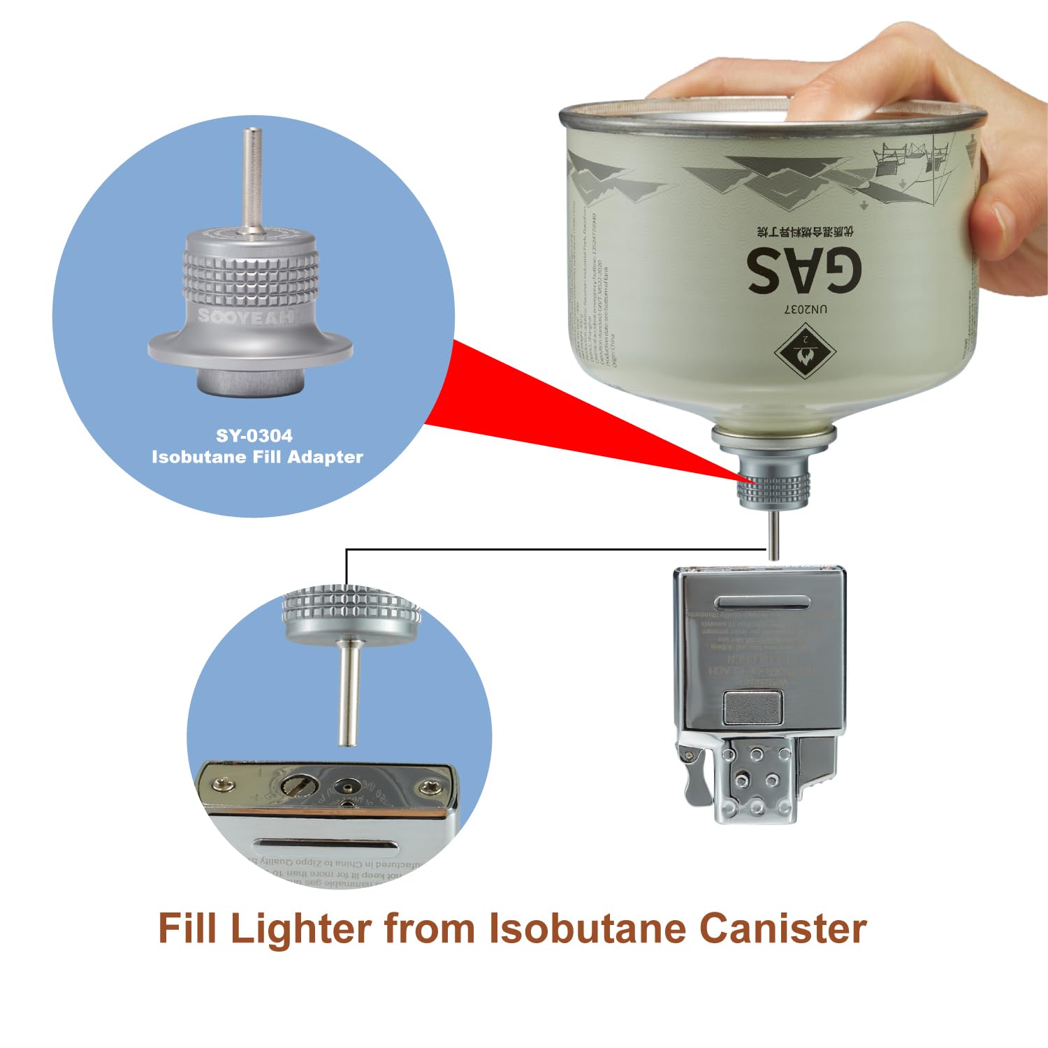 Snapklik.com : SOOYEAH Butane/Isobutane Fill Adapter For Lighters And ...