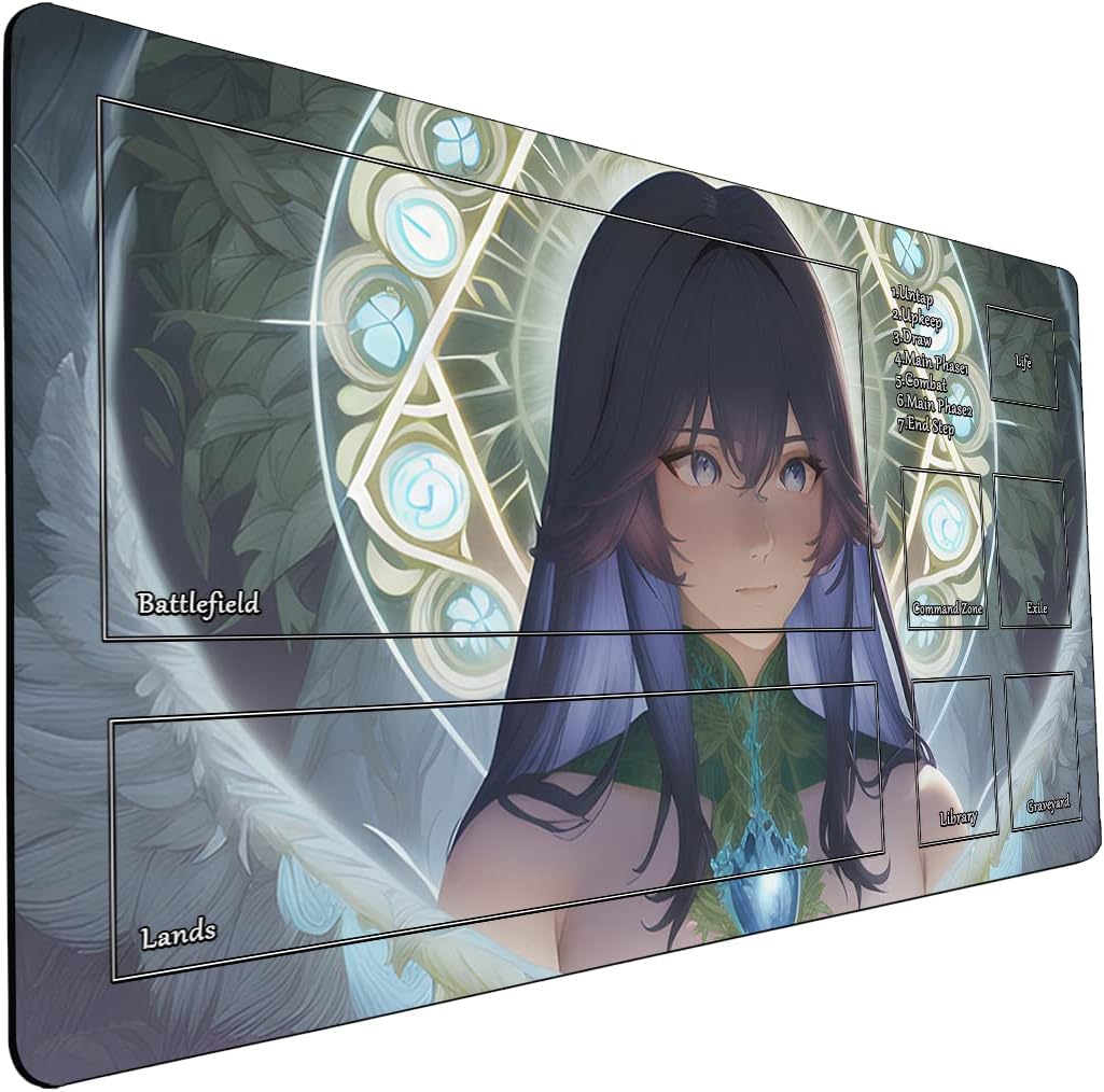 Amazon.com: MTG Compatible TCG Playmat with Zone Layout, AI Painted 14 ...