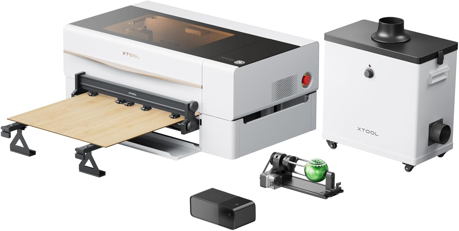 Amazon.com: xTool P2 55W CO2 Laser Cutter All-in-One Bundle, with Dual ...