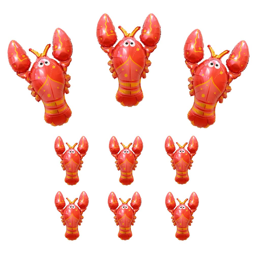 Buy 3 pcs Giant Crawfish Lobster Balloon 6 pcs Minin Lobster Foil ...