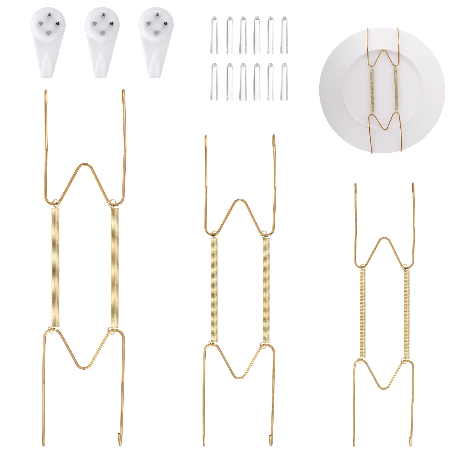 Plate Hangers NQEUEPN 4 Pack For The Wall, 6/8/10/12 Inch Plate Hangers ...
