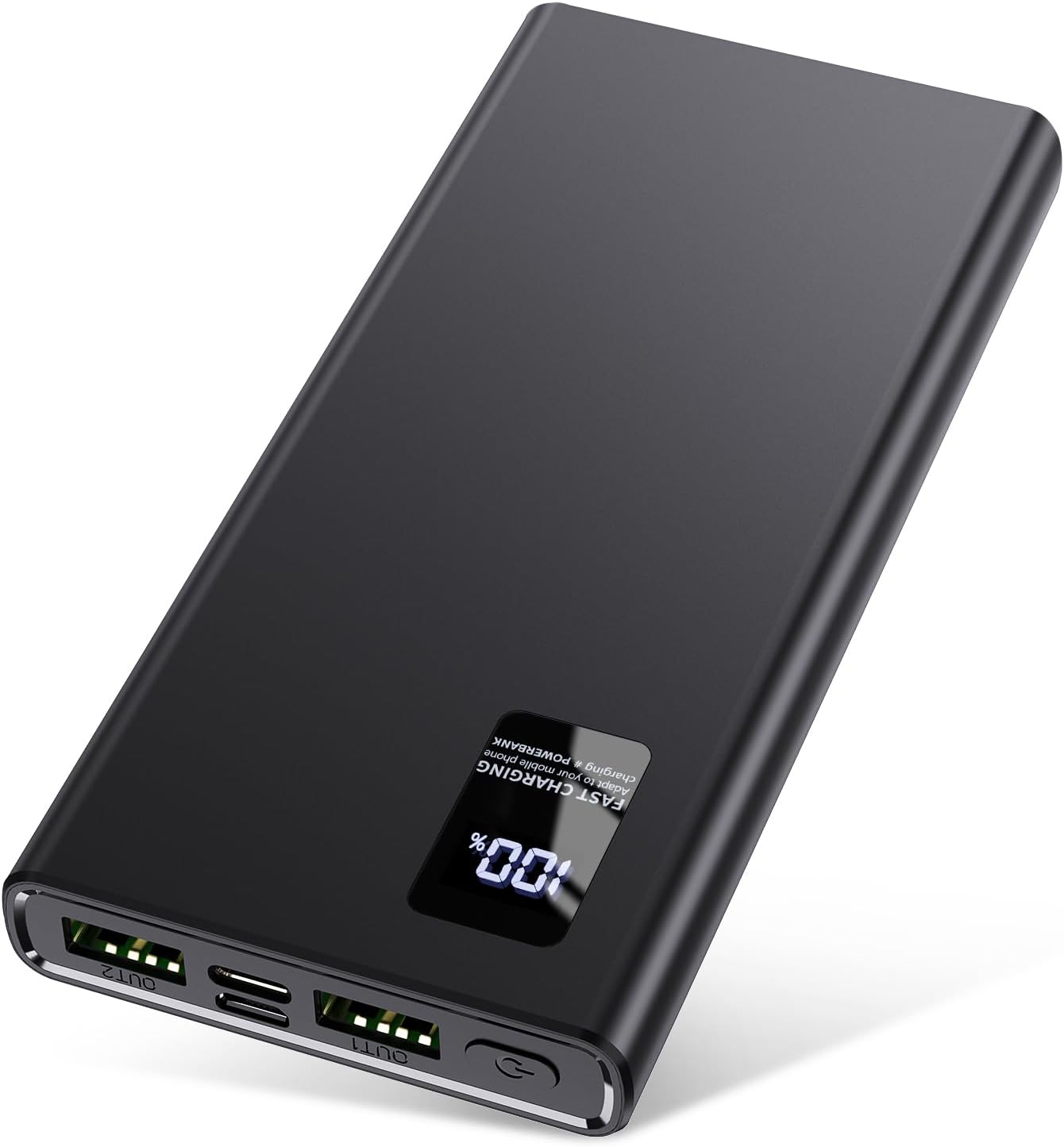 Power Bank, 10000mAh powerbank Sottile 5V/3A Ricarica Rapida, con USB C ...