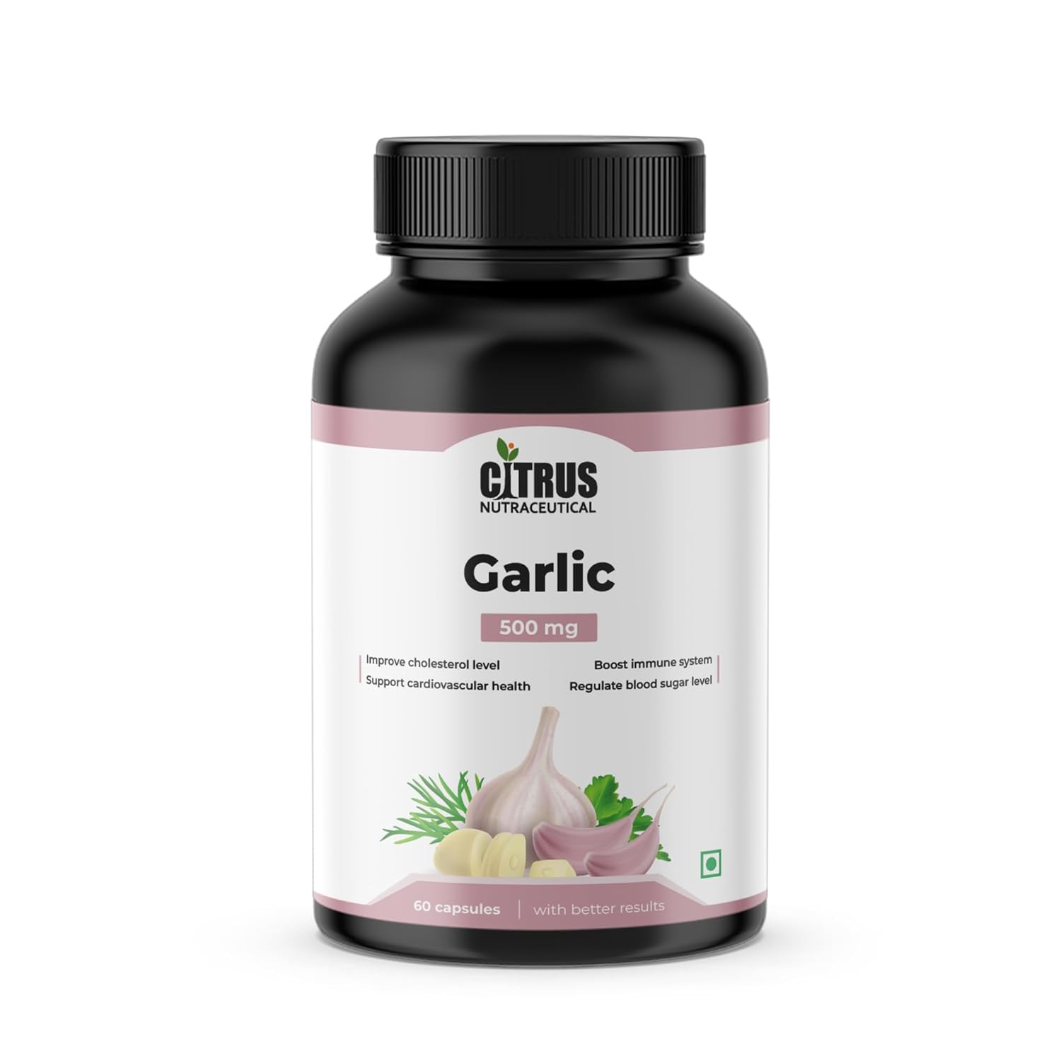 CITRUS NUTRACEUTICAL Garlic 500 mg- 60 capsule : Amazon.in: Health ...