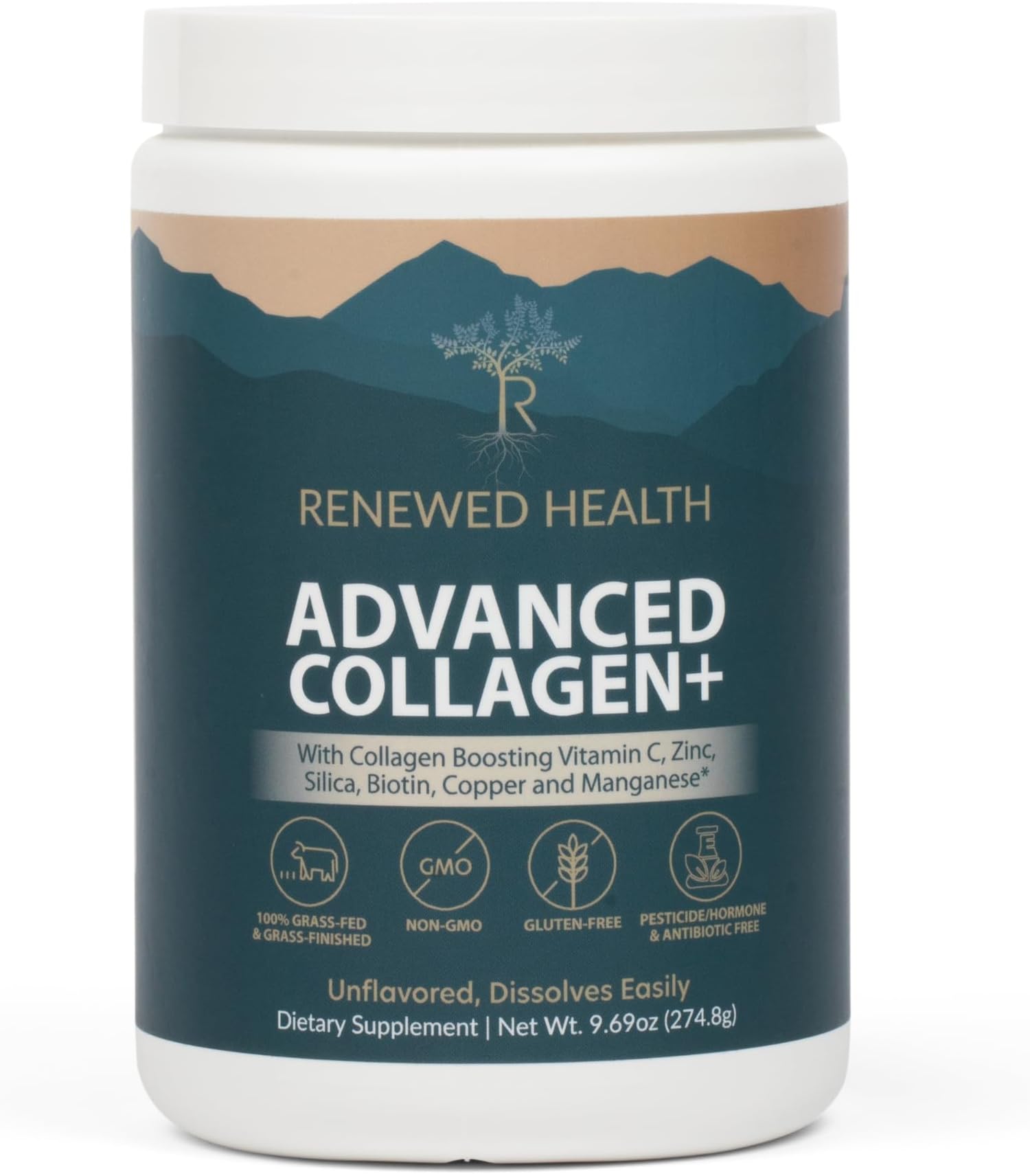 Amazon.com: Renewed Health Advanced Collagen Plus, Unflavored Powder ...