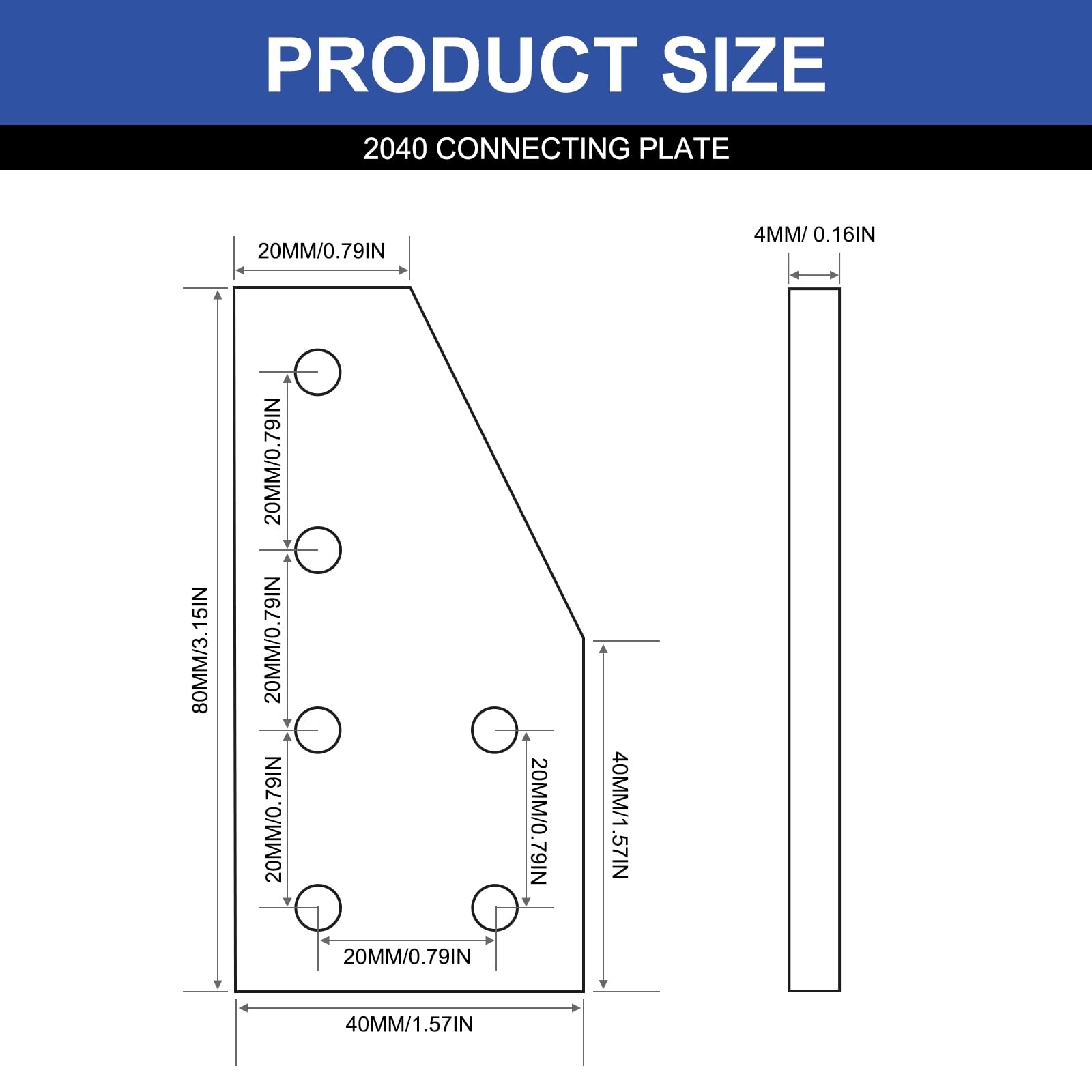 Snapklik.com : Seekliny 8pcs 2040 Aluminum Extrusion Joint Plate ...
