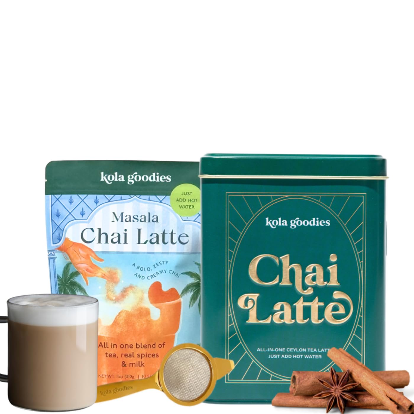 Amazon.com : Kola Goodies - Instant Masala Chai Tea - Spiced Milk Tea ...