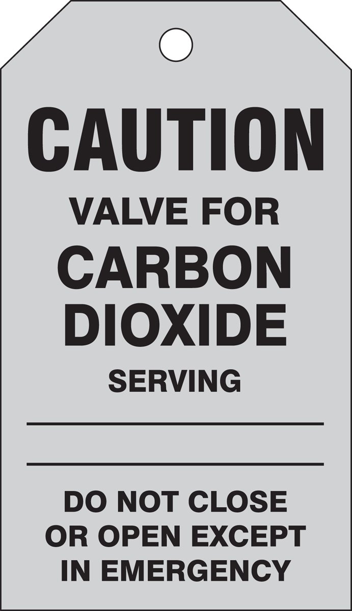 Accuform TDM670CTM PF-Cardstock Medical Gas Tag, Legend "Caution Valve ...