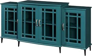 Amazon.com: LUMISOL Modern Teal Blue Sideboarf Buffet Cabinet with ...