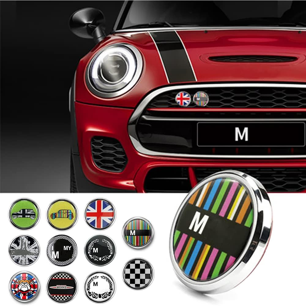1 Set M Tech Color Front Grill Grille Badge Sticker Emblems Decal For ...