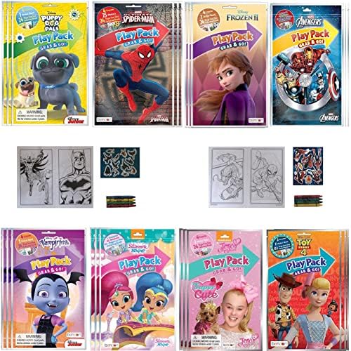 Amazon.com: (30 PACK) Grab & Go Play Packs Kids Coloring Books With ...