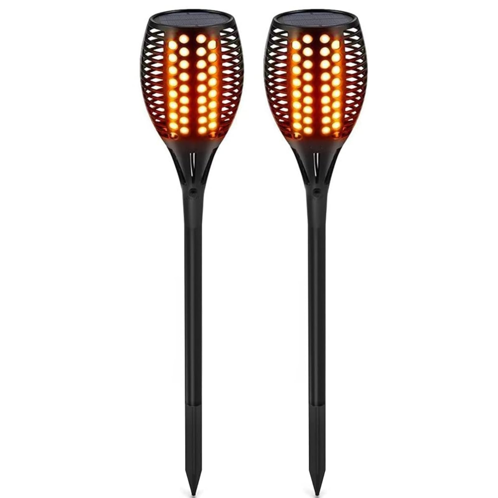 Solar Outdoor Lights, 96 LED Higher & Larger Flickering Flame Solar ...
