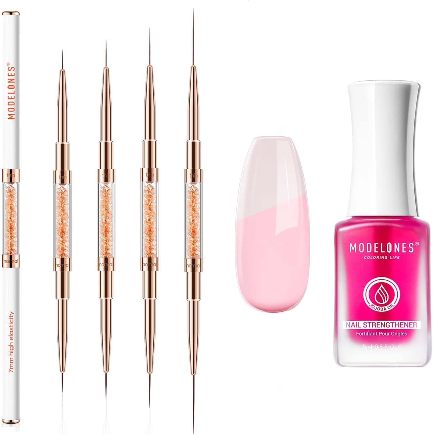 Amazon.com: modelones Thin Liner Nail art Brushes with Nail ...