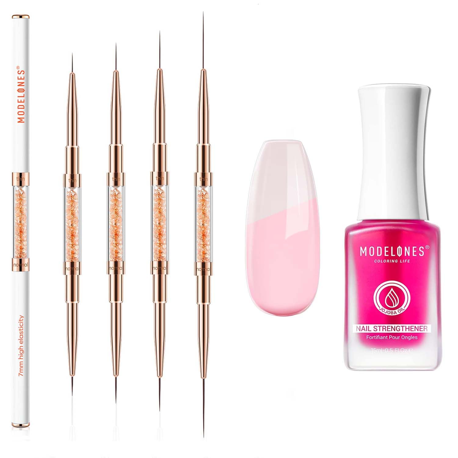 Amazon.com: modelones Thin Liner Nail art Brushes with Nail ...