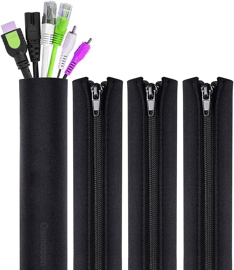 OSMOZON Cable Tidy Management Kit l 4 Pcs Cable Protector l 20-inch ...