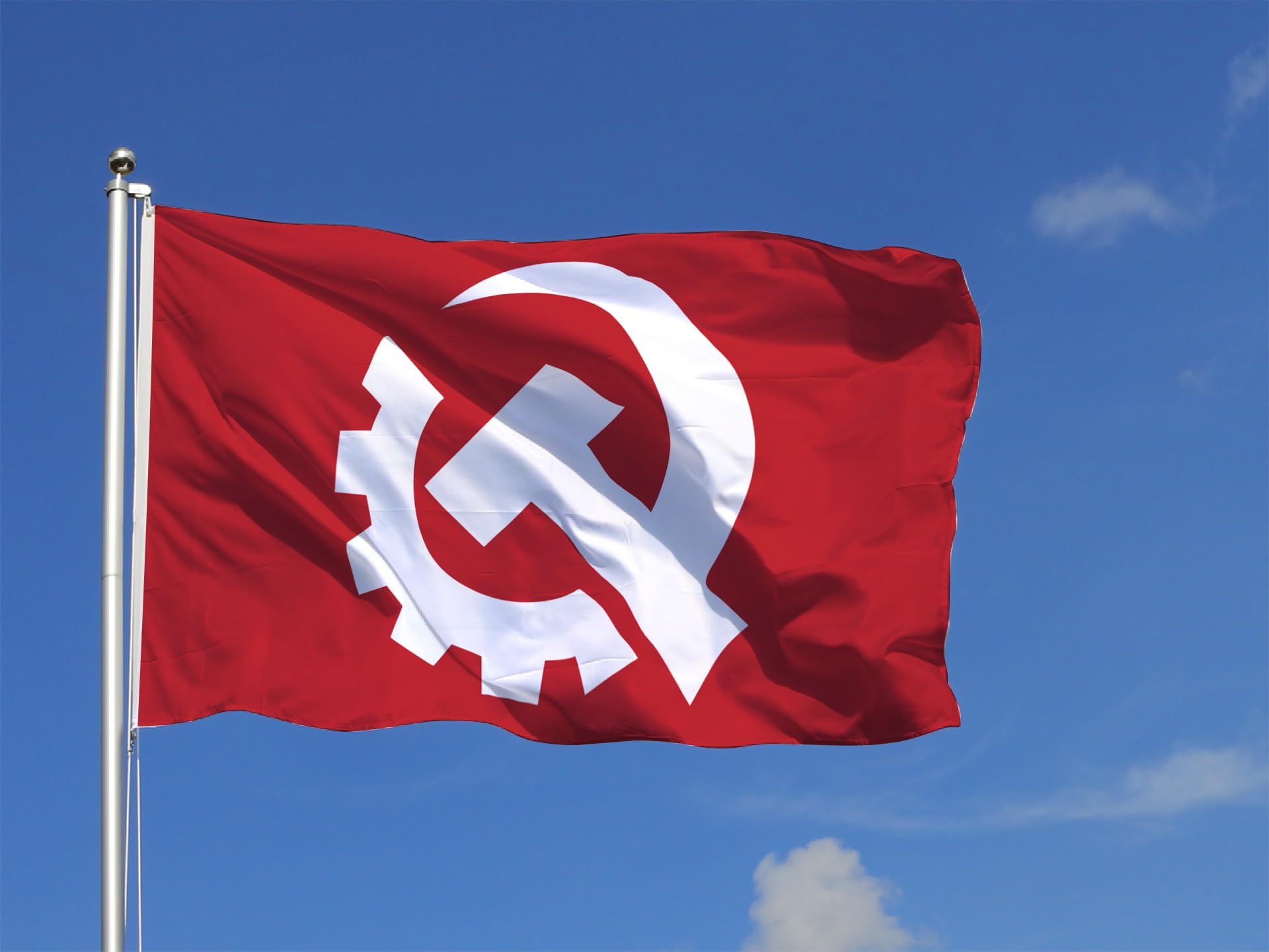 Flags Of Communist America Red Star Hammer And Sickle Badge With