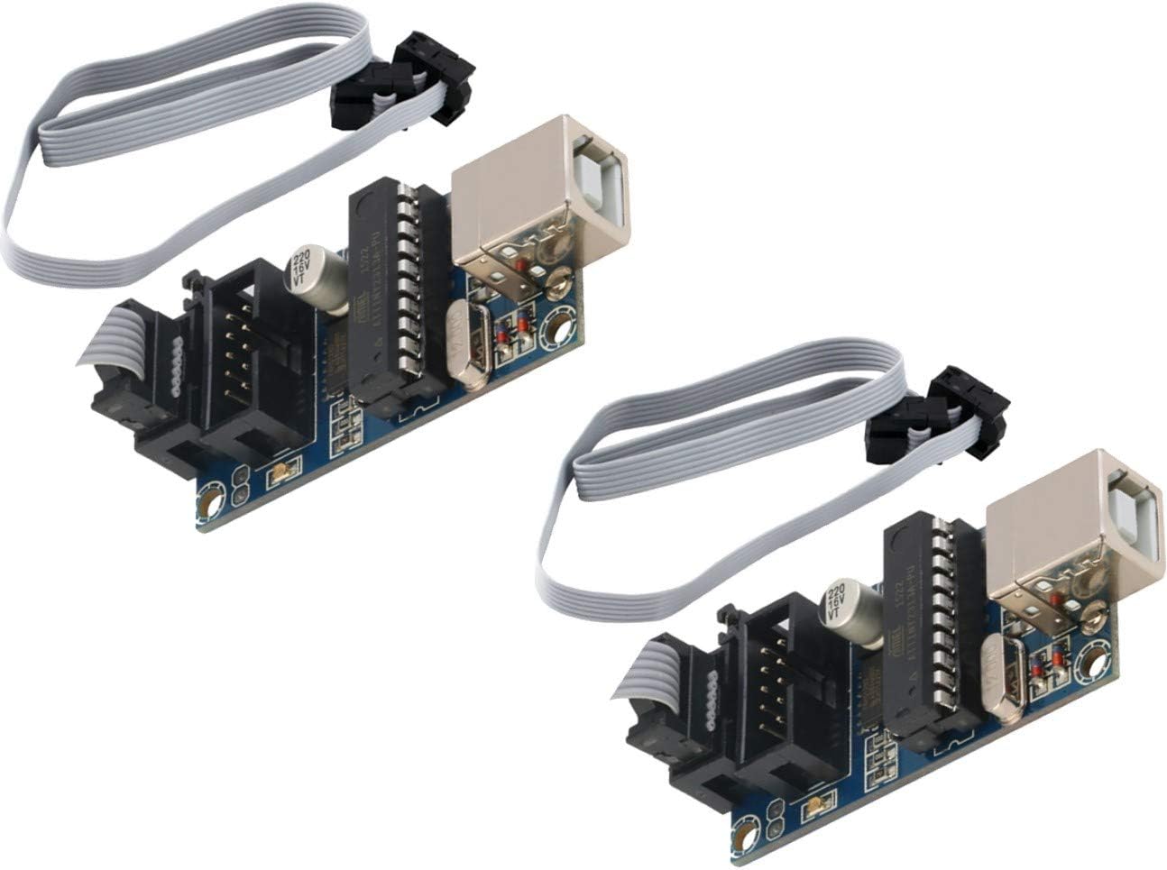 TECNOIOT 2pcs USBTiny USBtinyISP AVR USB TINY ISP Programmer Bootloader ...