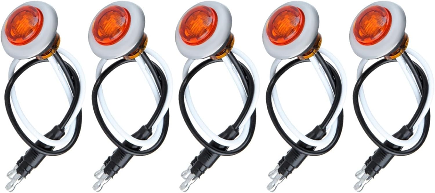 Amazon.com: LBRST 3/4" Round Mini Small Side Marker Lights Amber LED ...