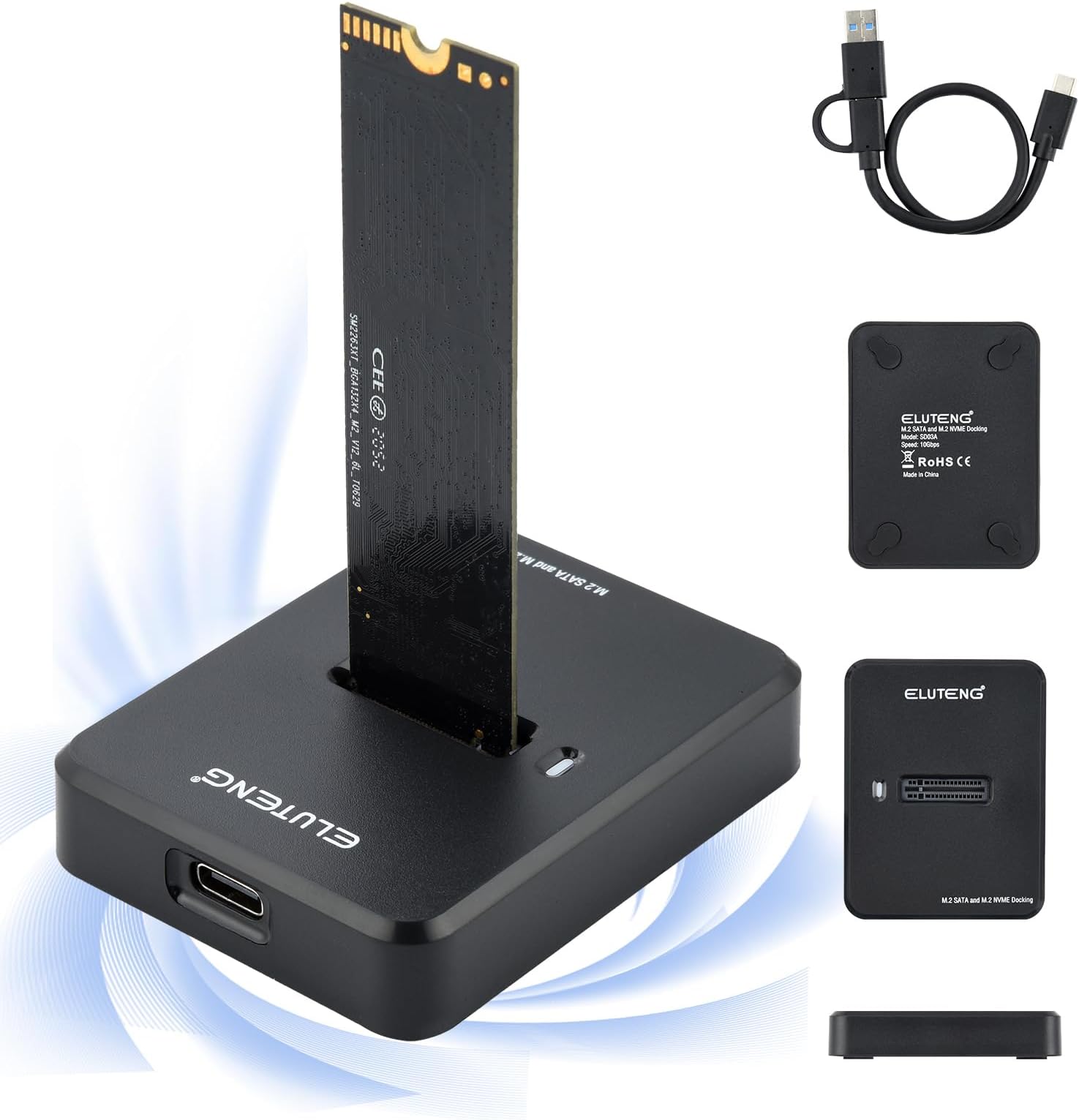 ELUTENG mSATA Enclosure Aluminum External MSATA SSD to USB 3.0 ...