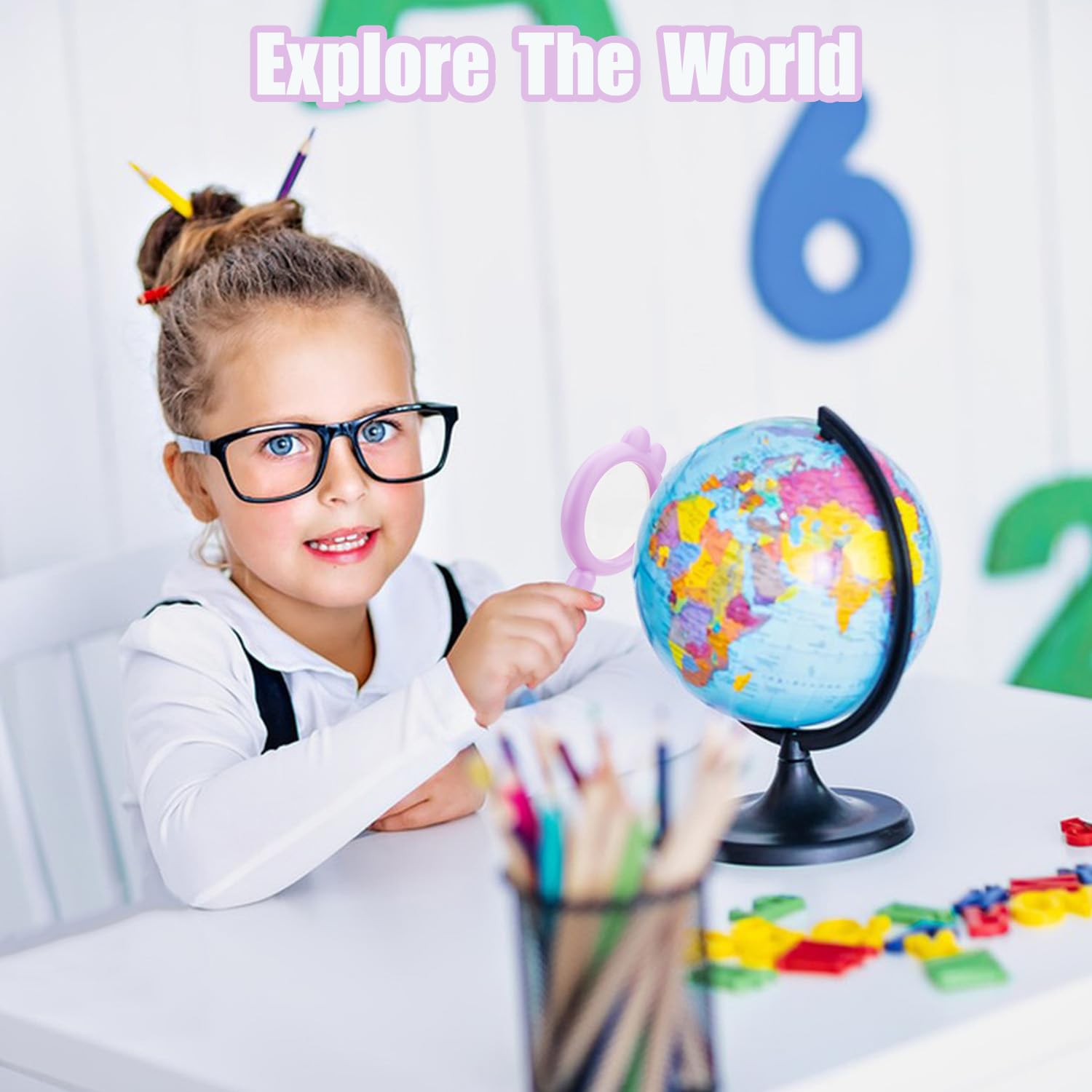 Snapklik.com : Small Magnifying Glass 4X Drop Resistant Magnifier ...