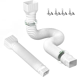 Amazon.com : Tobepico 2 Pack Rain Gutter Downspout Extensions Flexible ...