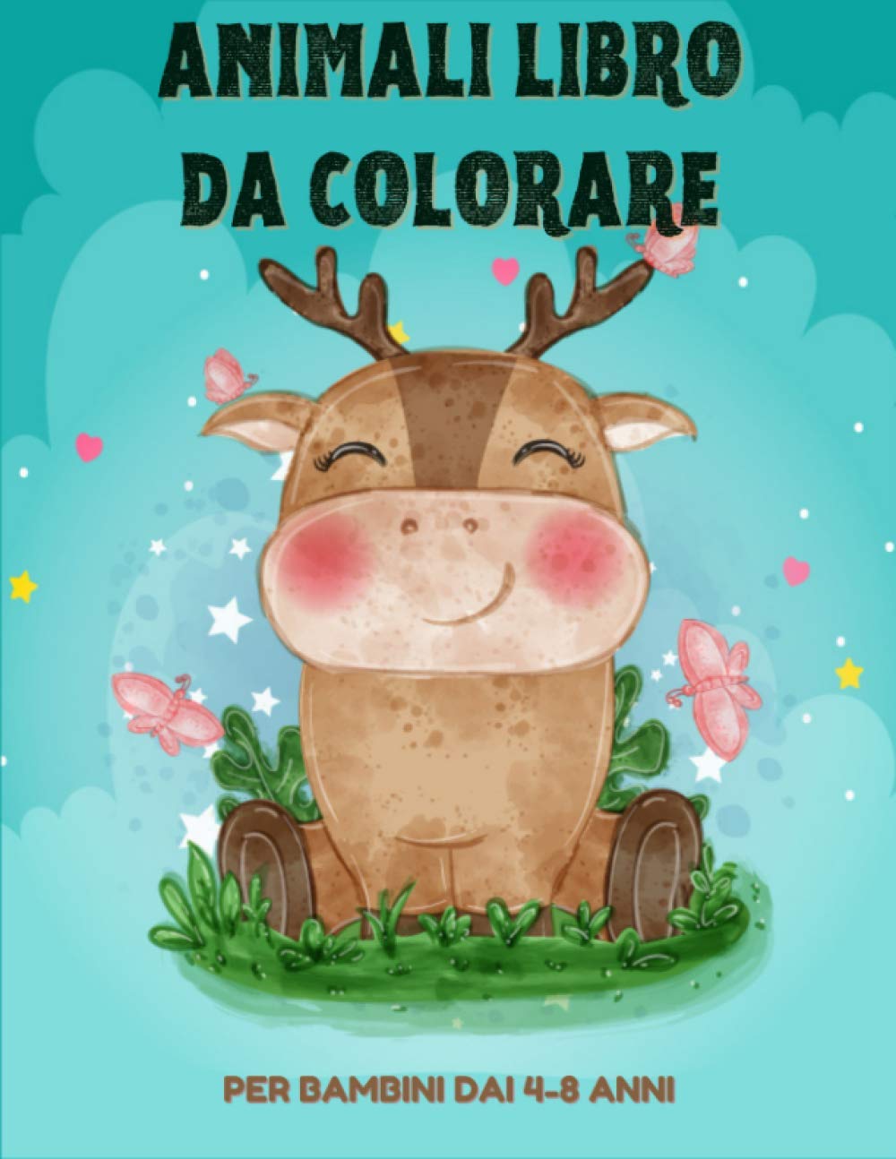 Buy Animali Libro da Colorare per Bambini dai 4-8 Anni: Oltre 50 ...