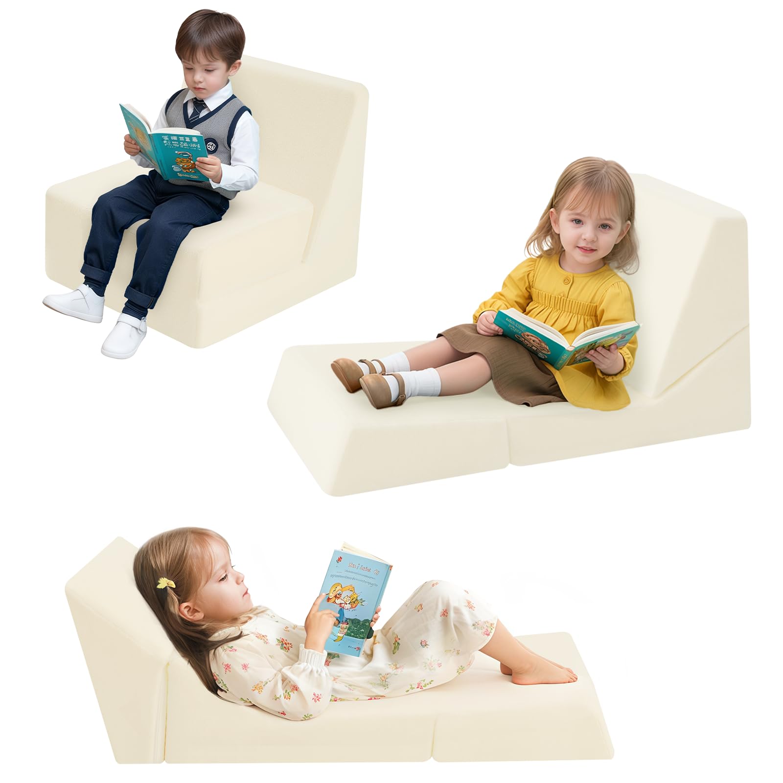 Snapklik.com : Toddler Couch Fold Out Sofa Bed, Kids Lounge Chair ...