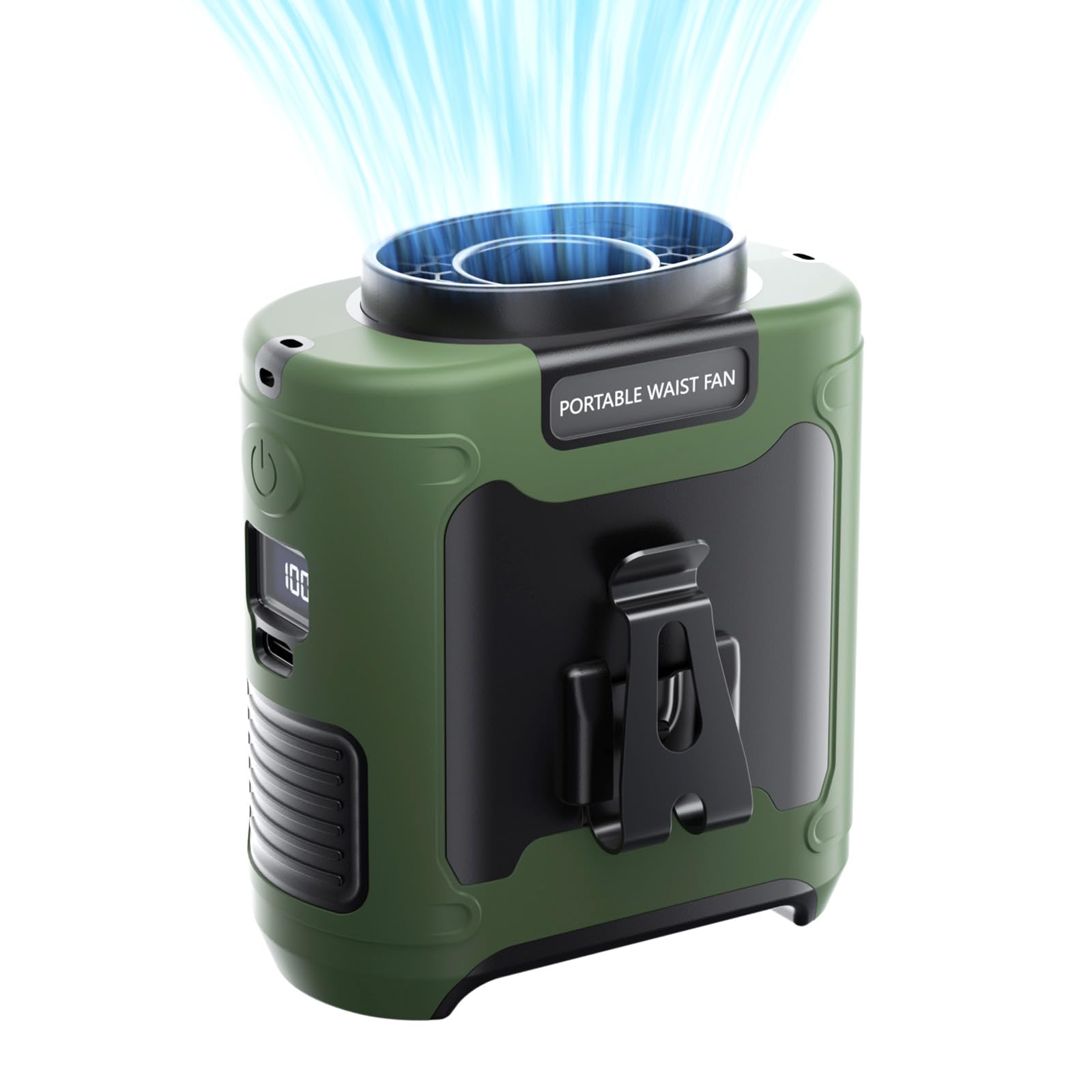 Amazon.com: Waist Fan With Flashlight,Personal Fan Portable USB ...