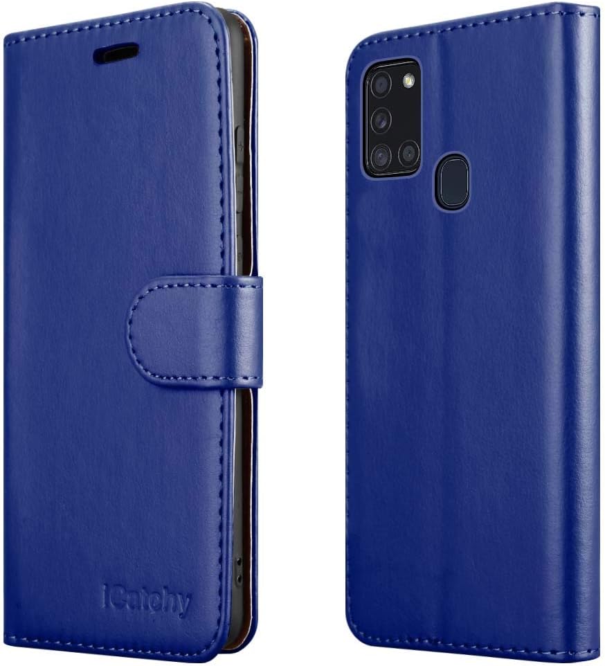iCatchy For Samsung Galaxy A21s Case Leather Wallet Book Flip Folio ...