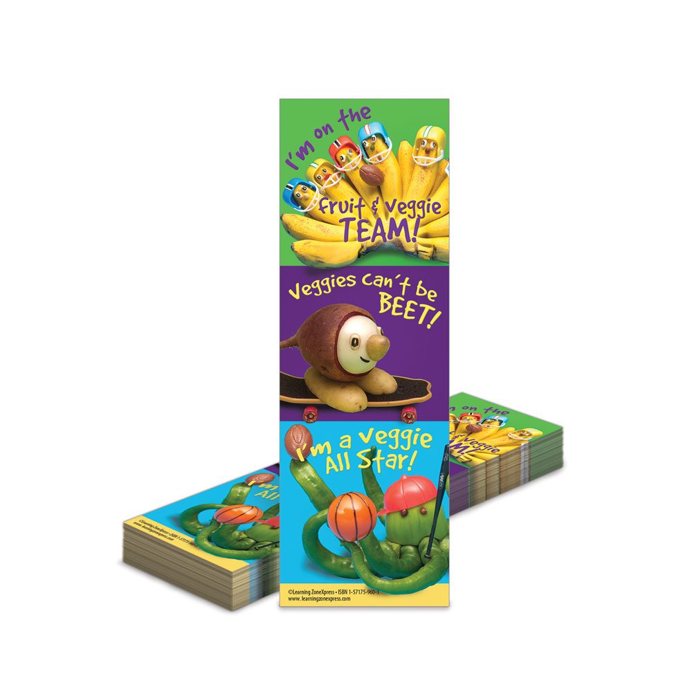 Amazon.com : 100 Fruit and Vegetable Bookmarks for Kids | Fruit and ...