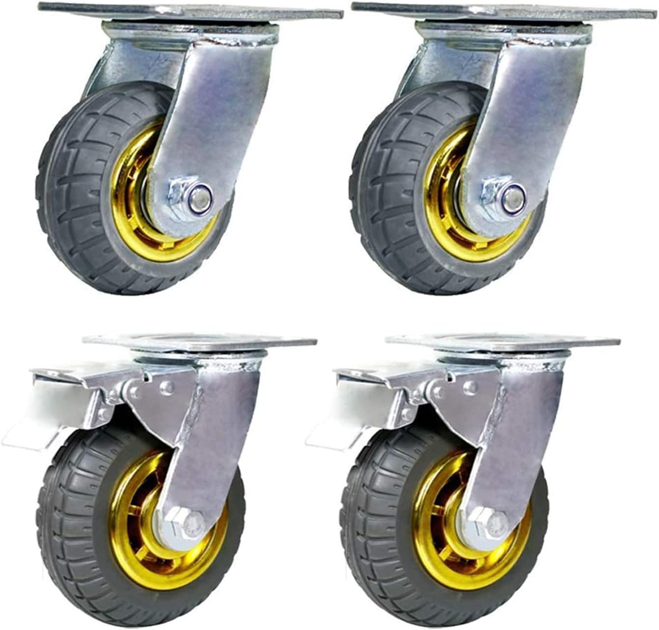 Steelex D2581 Swivel Heavy Duty Industrial Wheel, 8-Inch : Amazon.co.uk ...