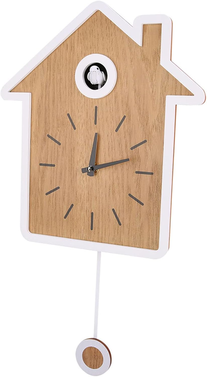 Amazon.com: Natudeco Cuckoo Wall Clock Modern Creative Pendulum Clocks ...