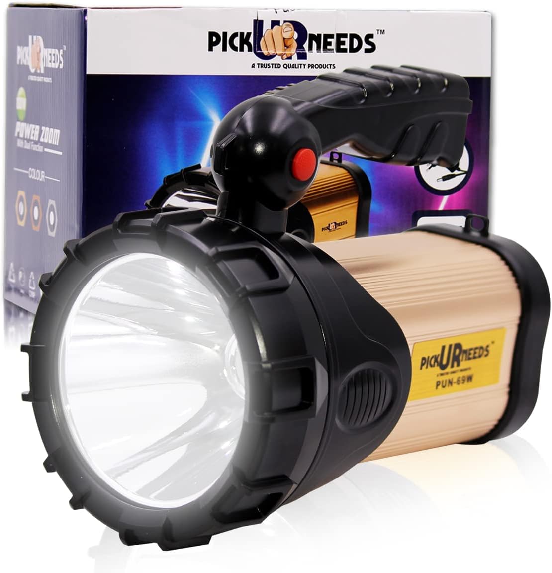 Pick Ur Needs Rechargeable Search Torch Light Waterproof Bright Led ...