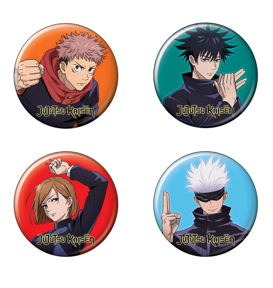 Buy Ata-Boy Jujutsu Kaisen Yugi Button Set - Megumi, Nobara, Gojo ...