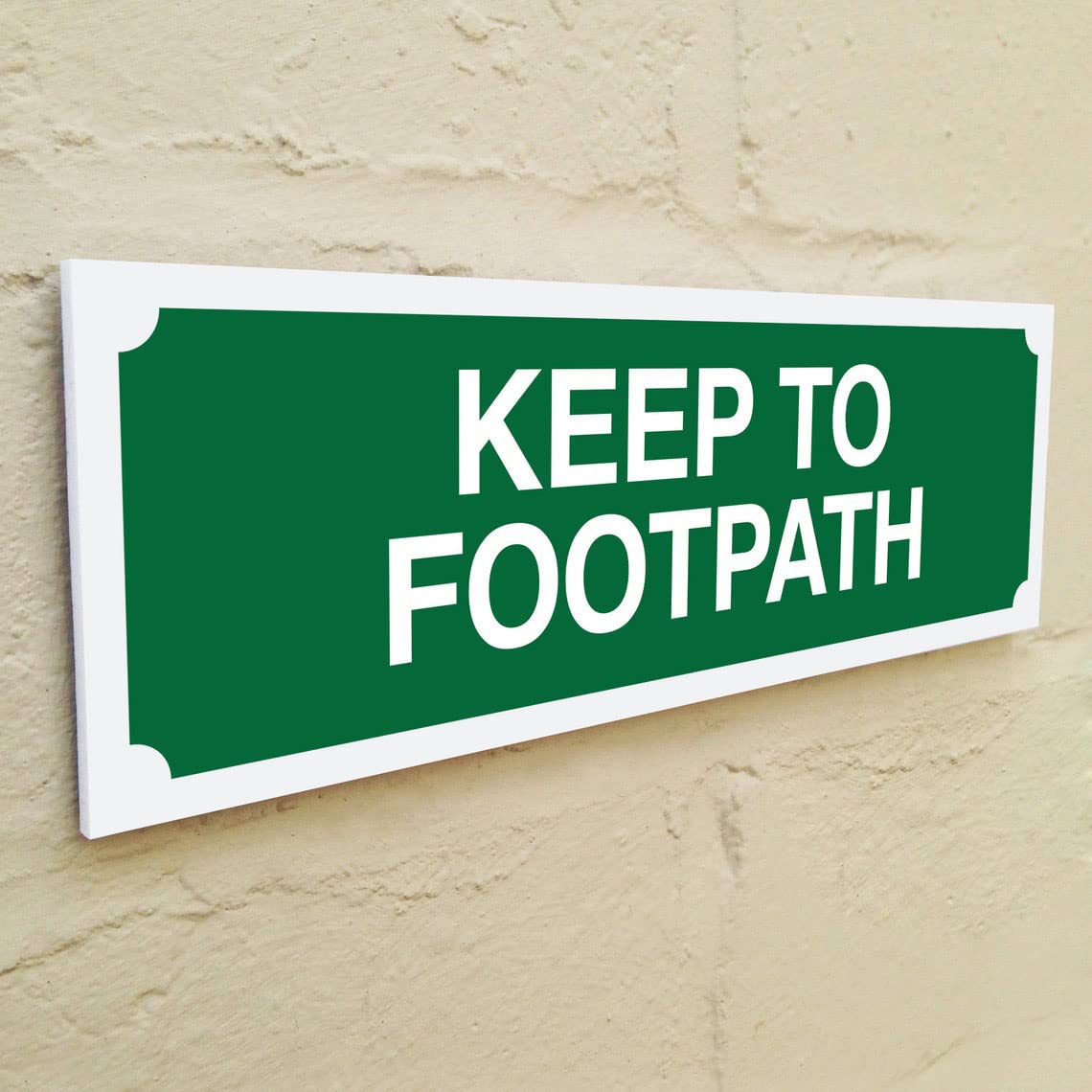 Buy SIGNOOGLE Keep To Footpath Laminated Glass Type Sign Board Plate ...
