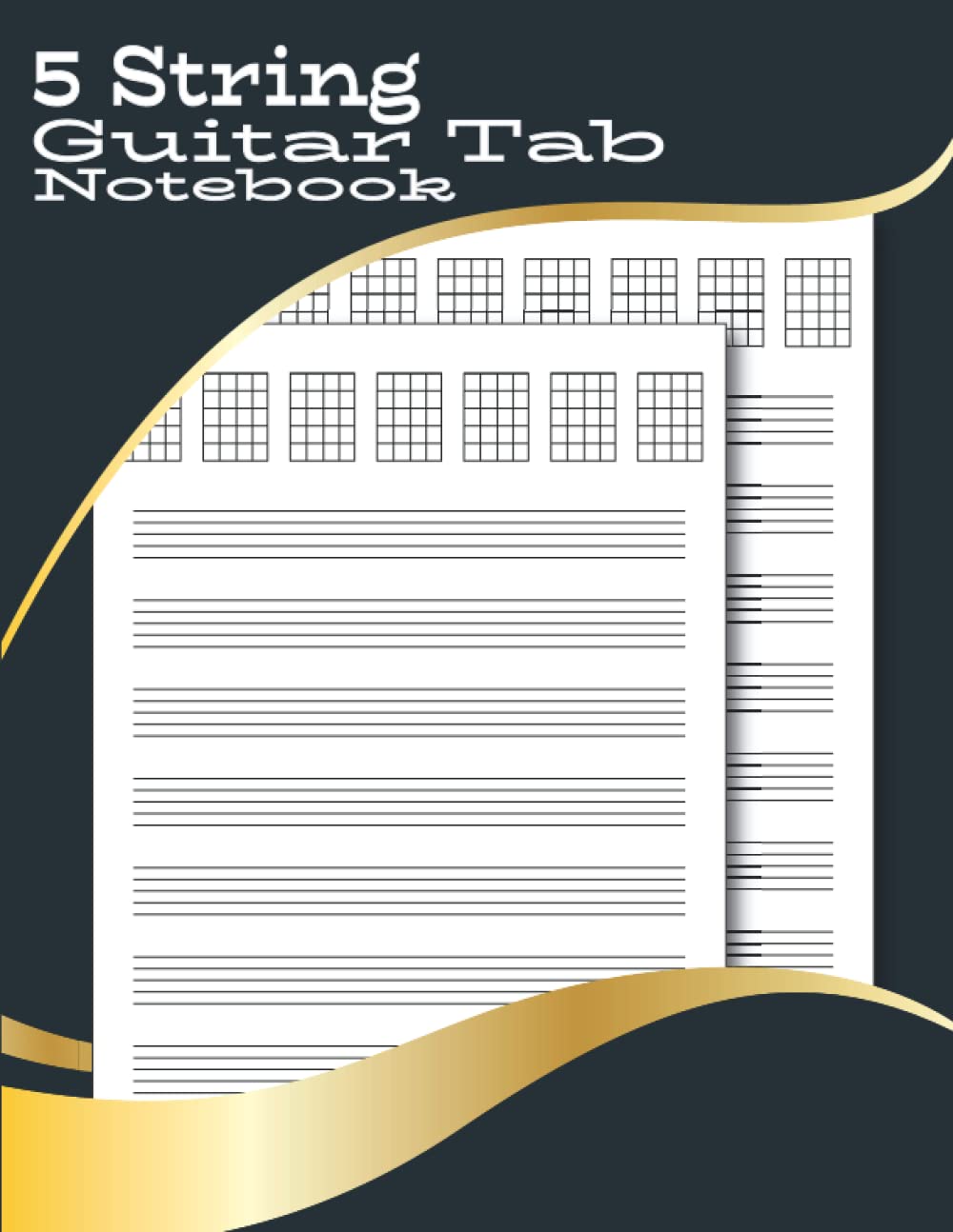 Amazon.com: 5 String Guitar Tablature Notebook: 5 String Bass Guitar ...