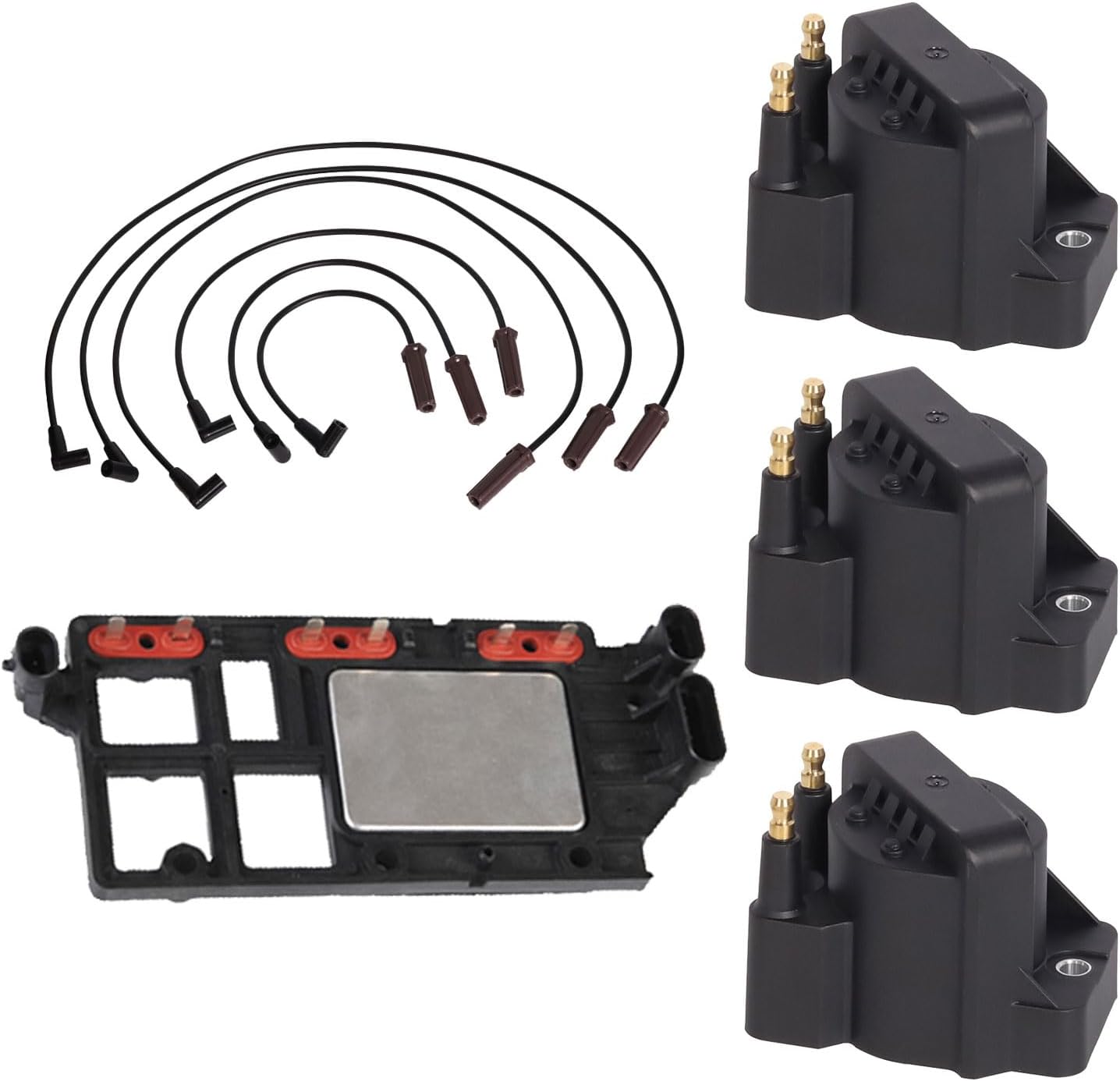 Amazon.com: ENA Set of 3 Ignition Coil and Module with Wire Set ...