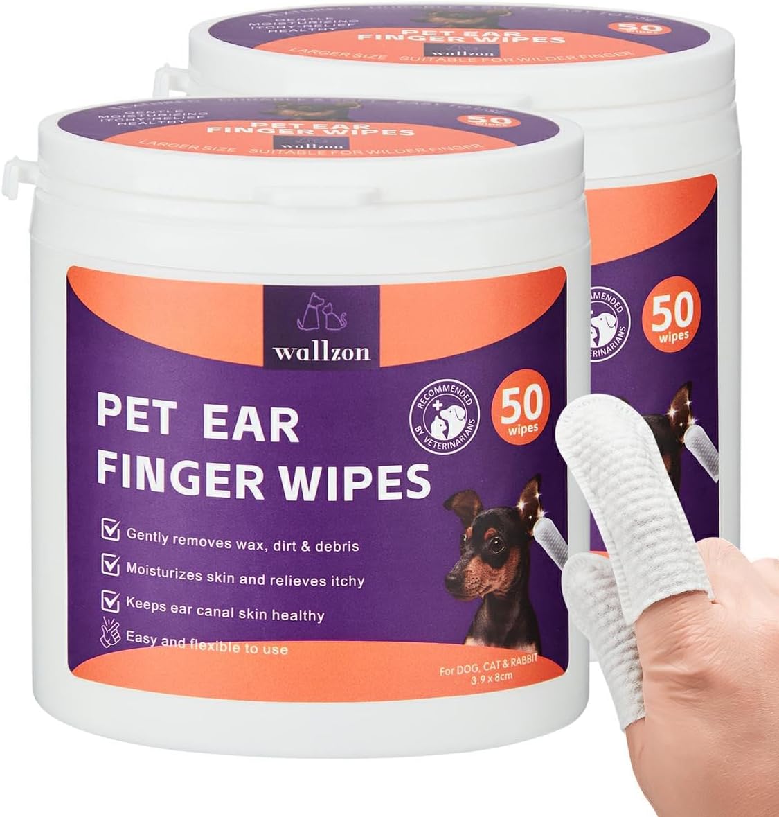 Amazon.com : WALLZON Ear Cleanser Relief Finger Wipes | Ear Cleaning ...