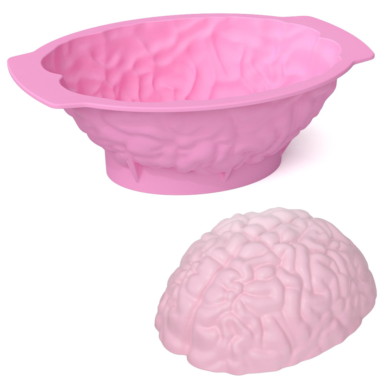 Amazon.com: Silicone Brain Mold - Realistic Human Brain Cake Mold,Large ...